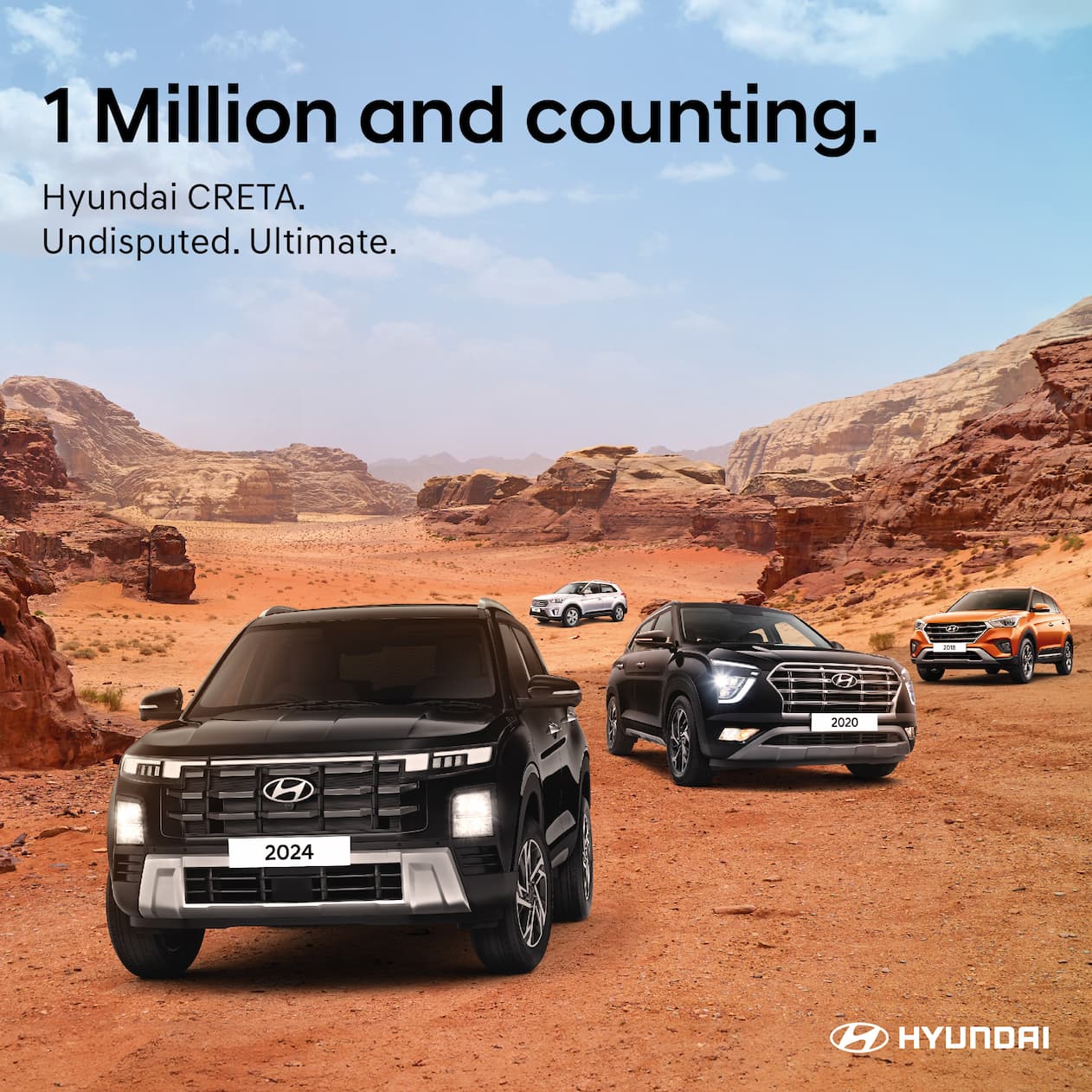 Hyundai Creta achieves 1 Million sales mark in India - GaadiKey