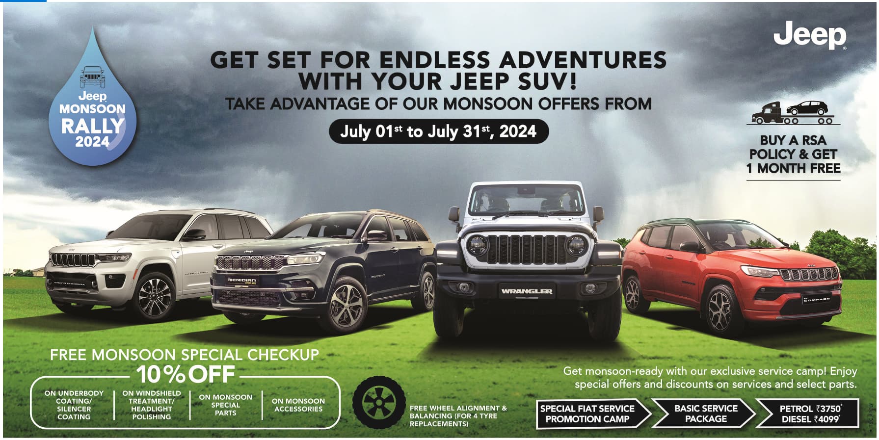 Jeep and Citroën launch Monsoon Service Campaigns - GaadiKey