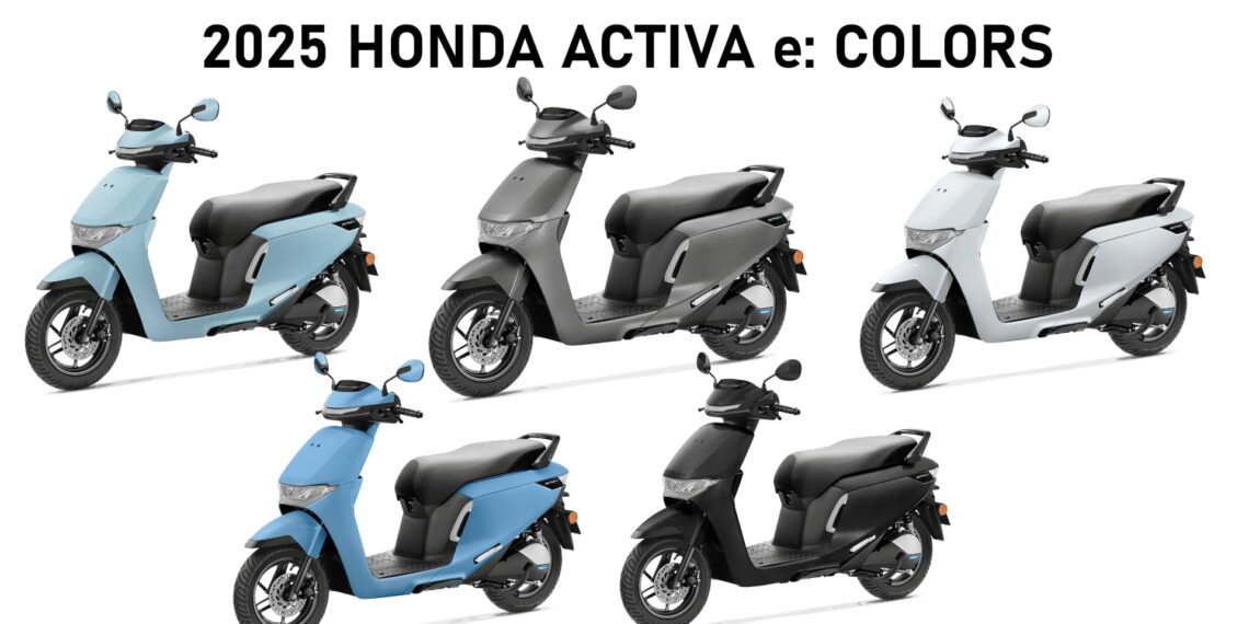 2025 Honda Activa e: Colors: Blue, White, Black, Silver (Electric ...