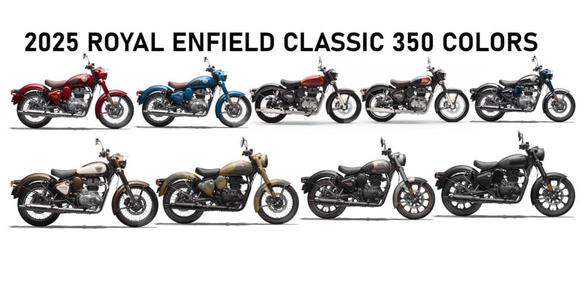 2025 Royal Enfield Classic 350 Colors: Red, Black, Bronze, Grey ...