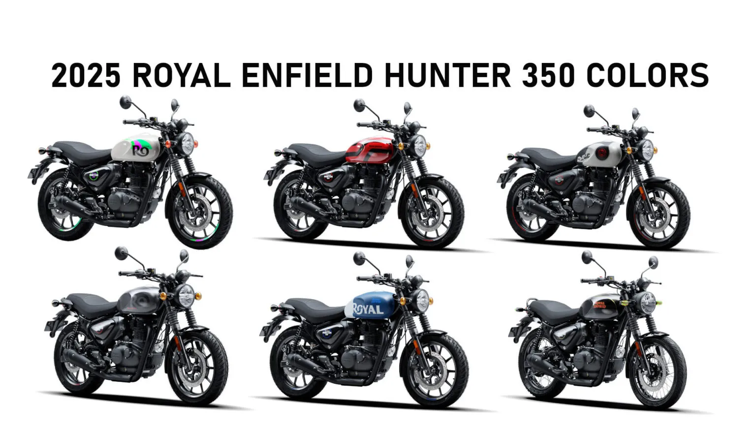 2025 Royal Enfield Hunter 350 Colors: London Red, Rio White (6+ Colors ...