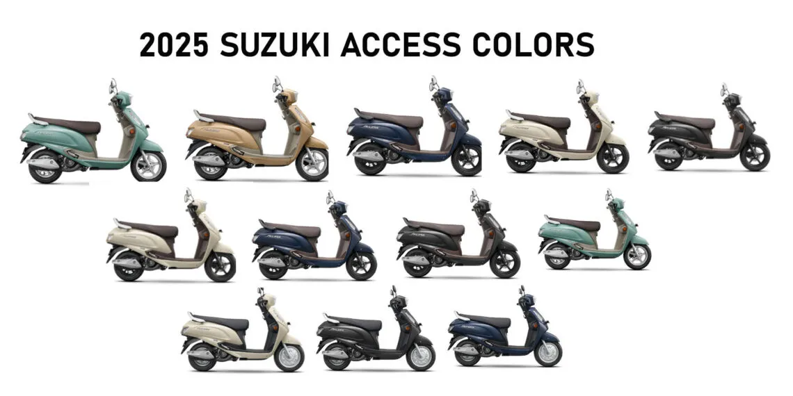 2025 Suzuki Access Colors: Green, Blue, Black, White, Beige - GaadiKey