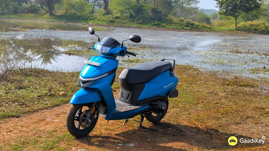 2025 TVS Jupiter Review (Dawn Blue Matte) Photos, Colors, Variants ...