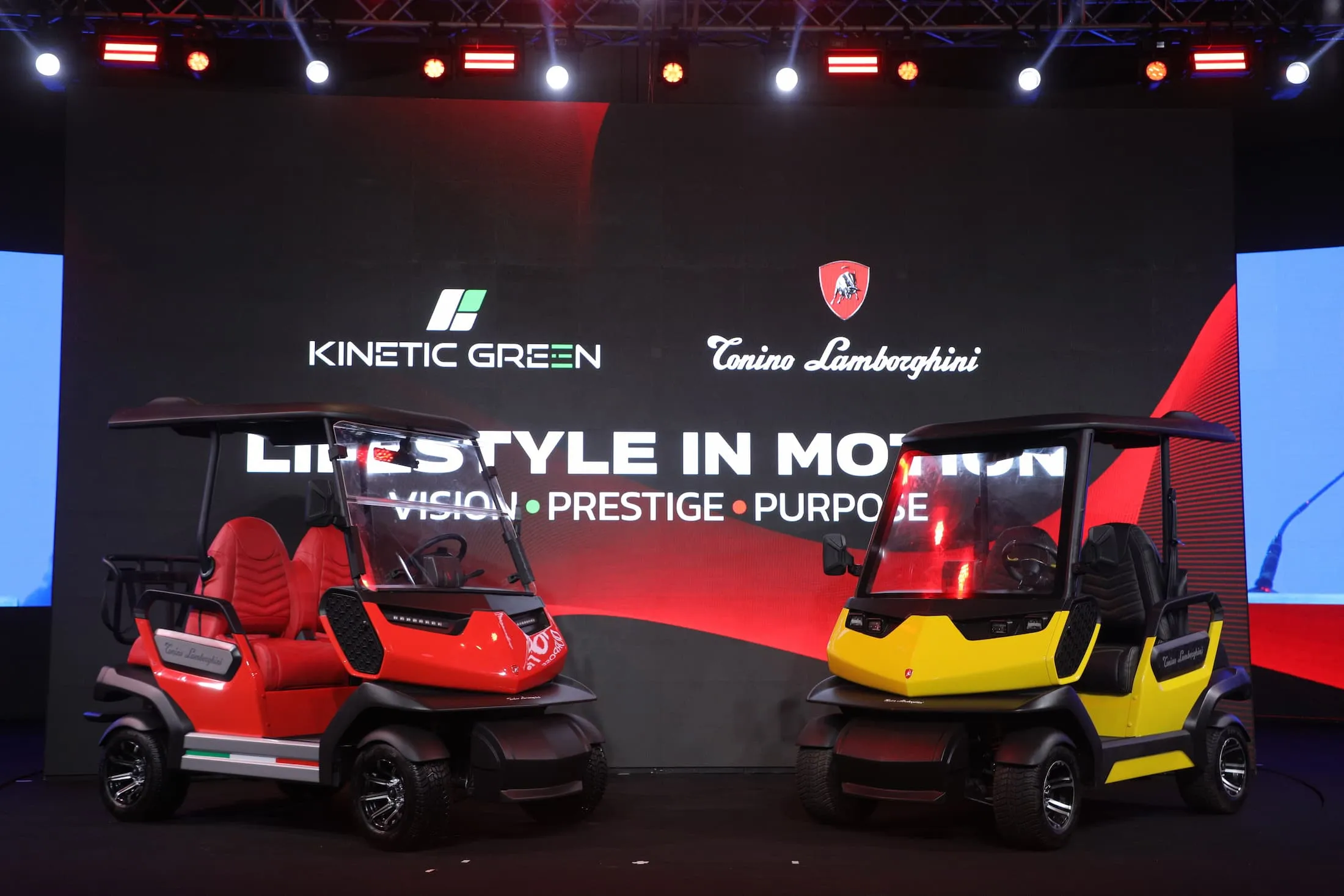Kinetic Green & Tonino Lamborghini reveals Luxury Electric Golf Carts - GaadiKey