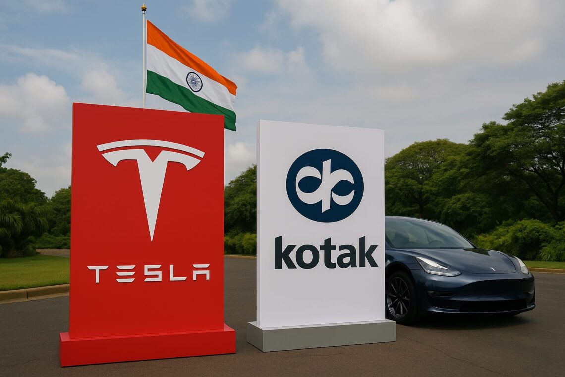 Tesla India Partners with Kotak Mahindra Prime for EV Financing - GaadiKey