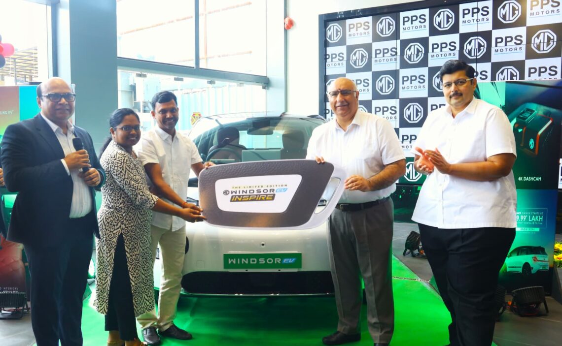 MG Windsor Inspire Edition EV launched in PPS Motors, Hyderabad - GaadiKey