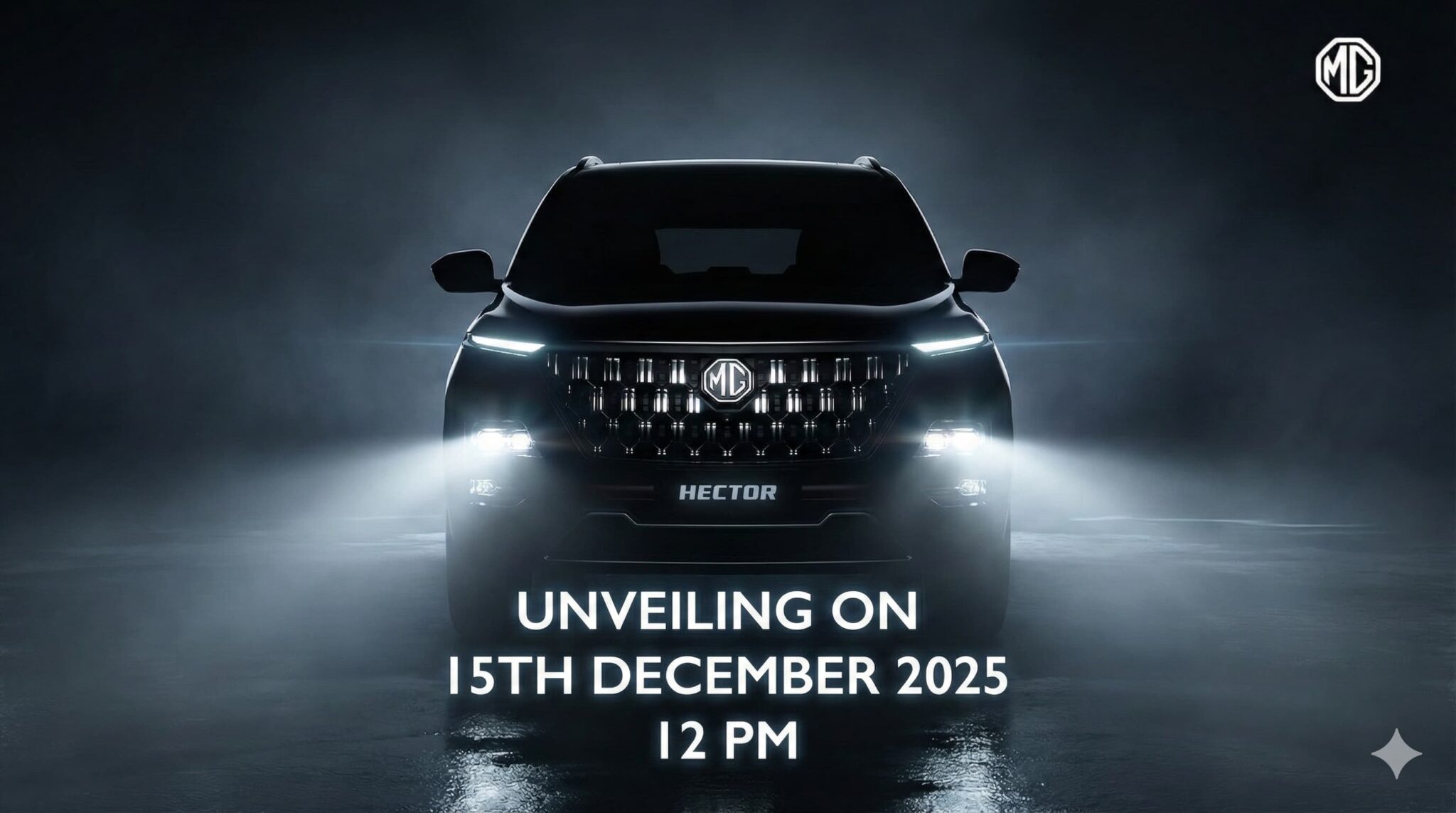 2026 MG Hector Teaser Out: Looks Aggressive | Unveil on 15 Dec 2025 ...