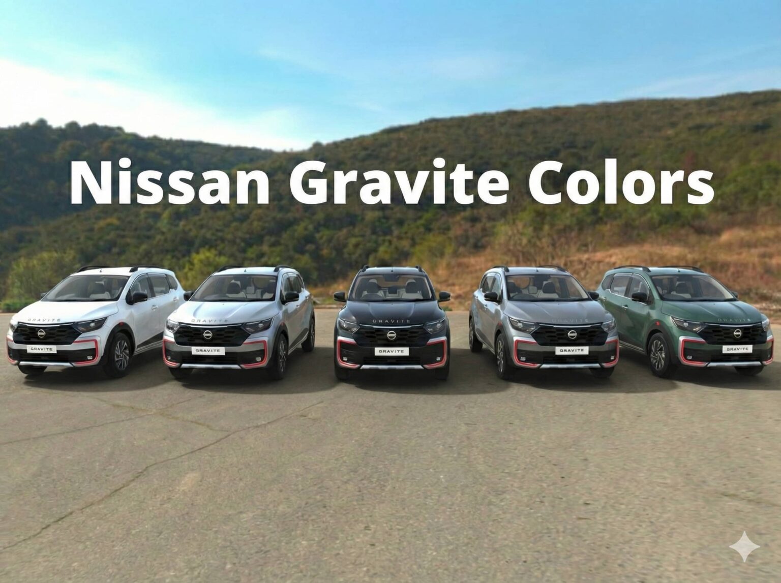 Nissan Gravite Colors: Green, Black, Silver, White, Grey - GaadiKey