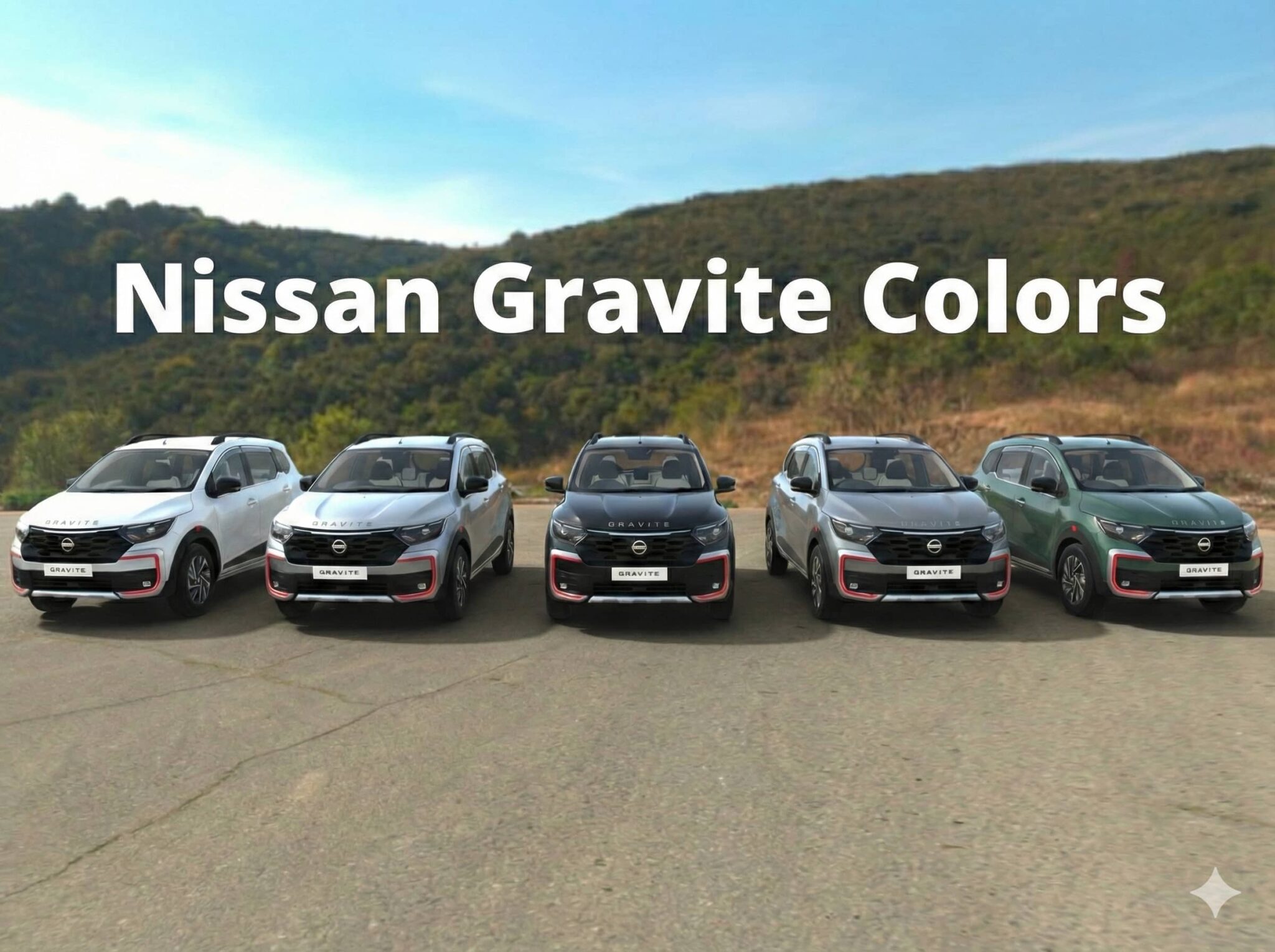 Nissan Gravite Colors: Green, Black, Silver, White, Grey - GaadiKey